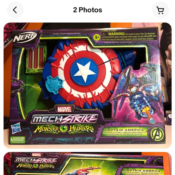 Toys | Nerf Mech Strike Marvel Monster Hunters Blast Shield Captain ...